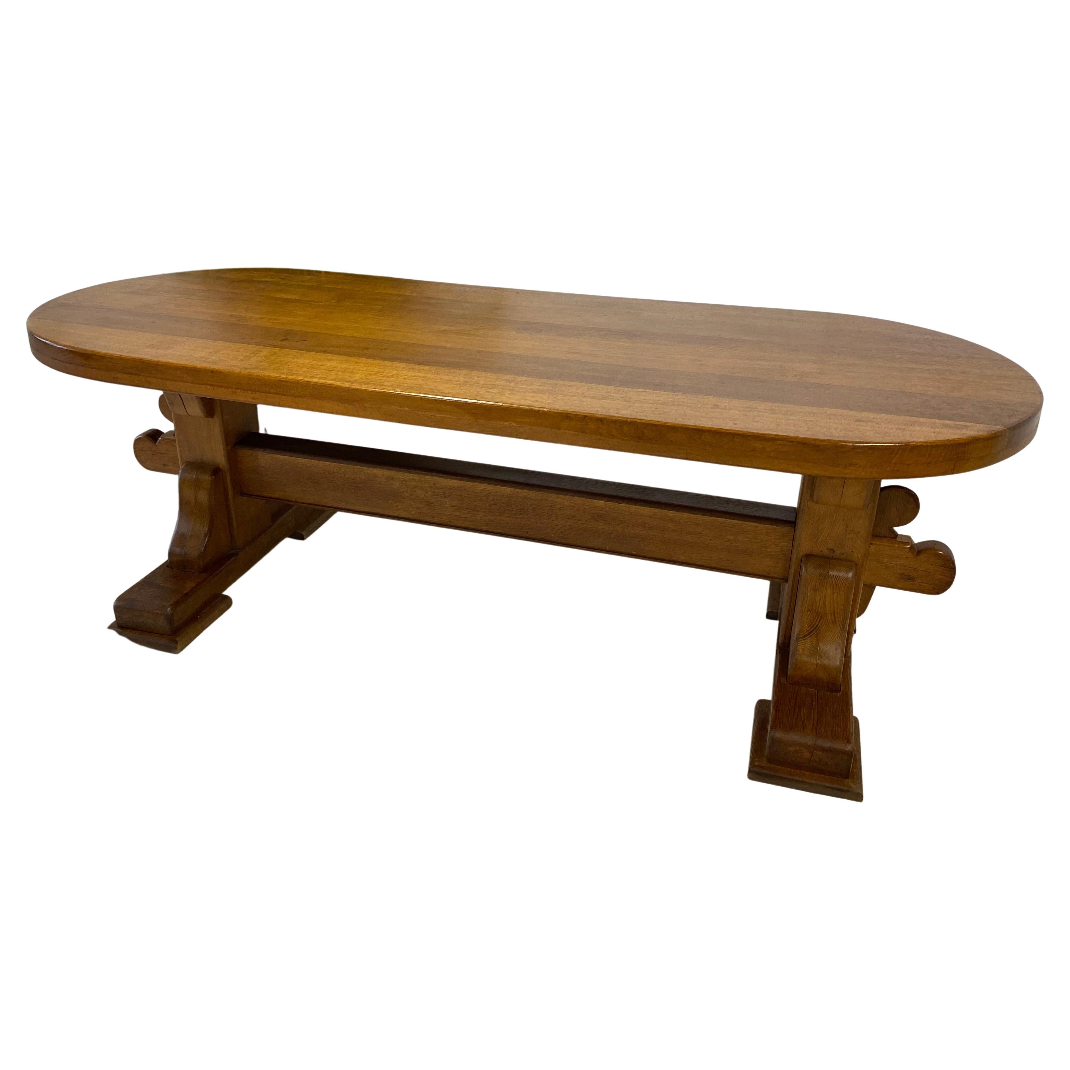 Wizened Very Large Antique Maine Farmhouse Dining Table with Original ...