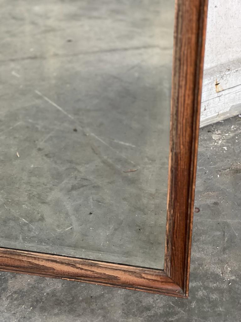 Large French Oak Frame 19th Century Wall Mirror For Sale at 1stDibs