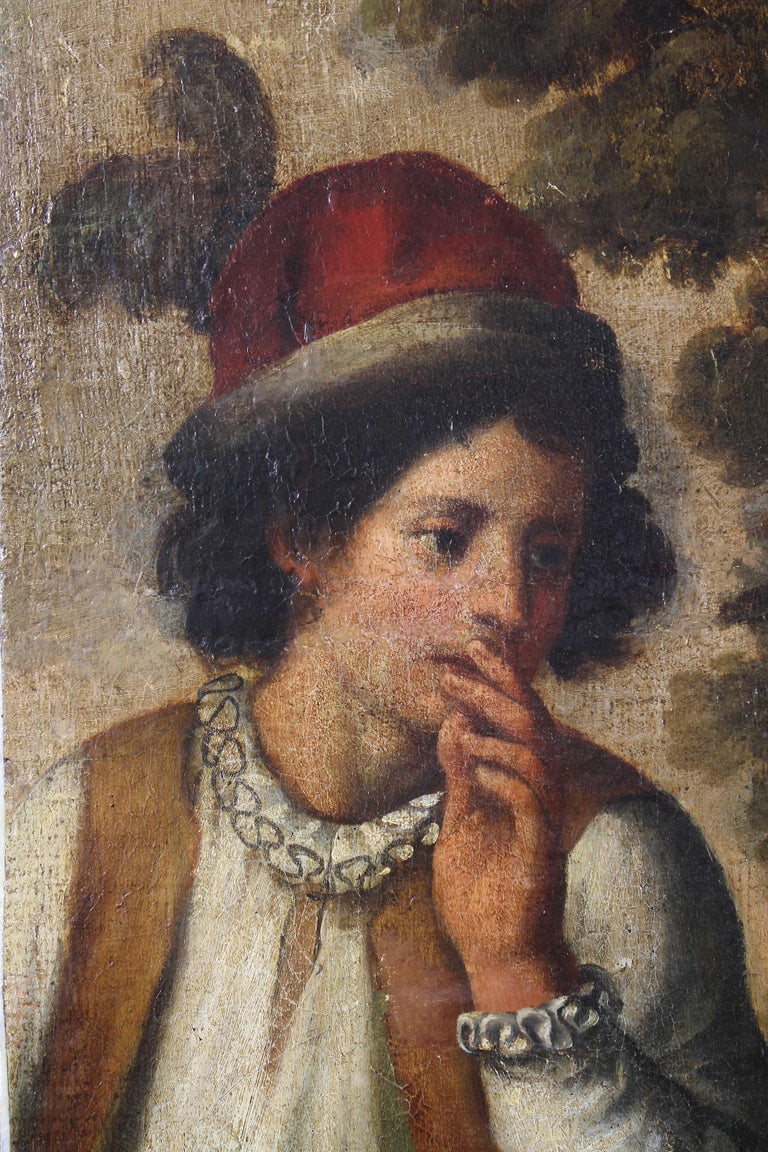 Large French Oil on Canvas of Diana The Huntress Bathing with Actaeon ...