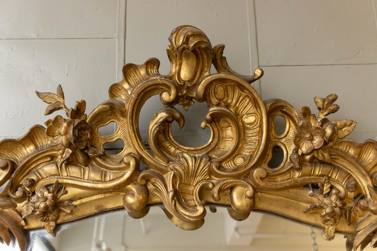 Large French Ornate Rococo Style Gilt Mirror at 1stDibs | ornate gilt ...