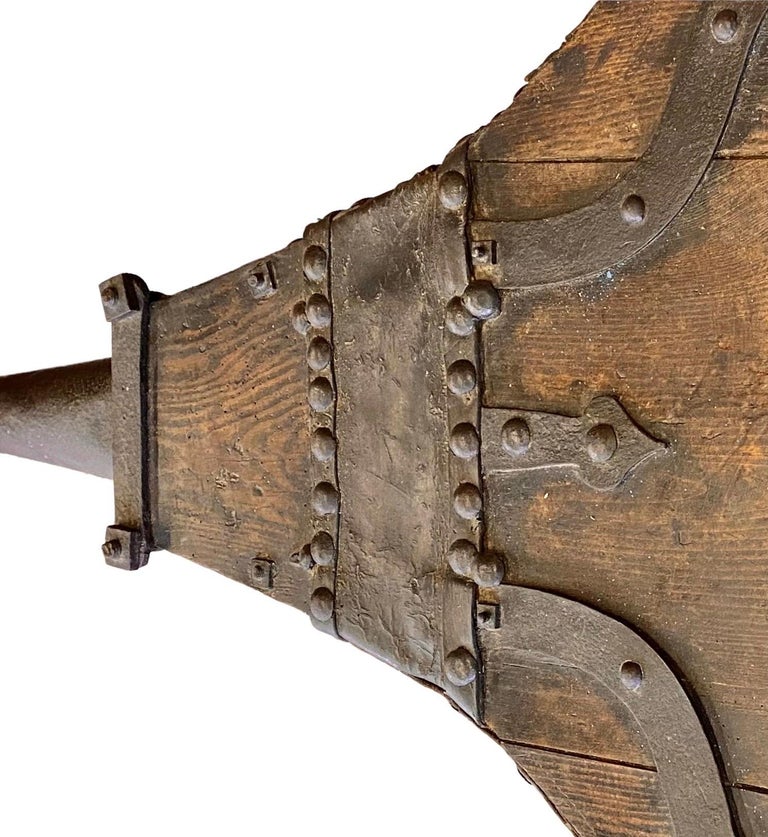 Large French Provincial Carved Beech and Iron Blacksmith’s Bellows at ...