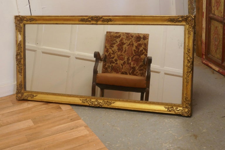 Large French Rectangular Gilt Mirror at 1stDibs