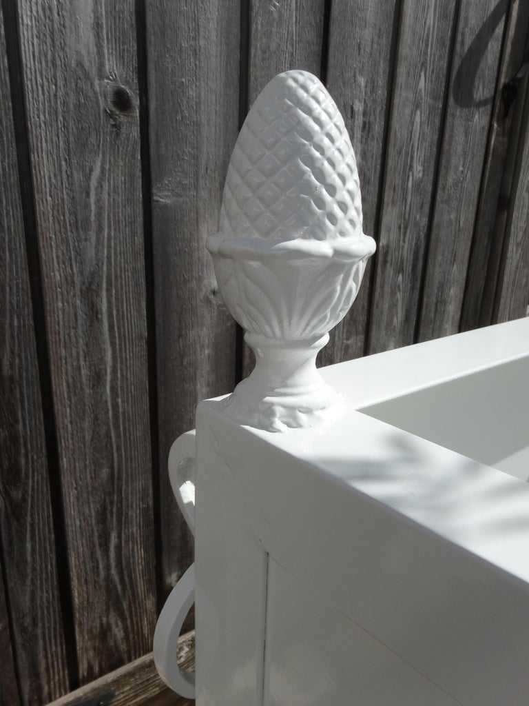 Large French Style Steel and Cast Iron Orangerie Planter Box in ...