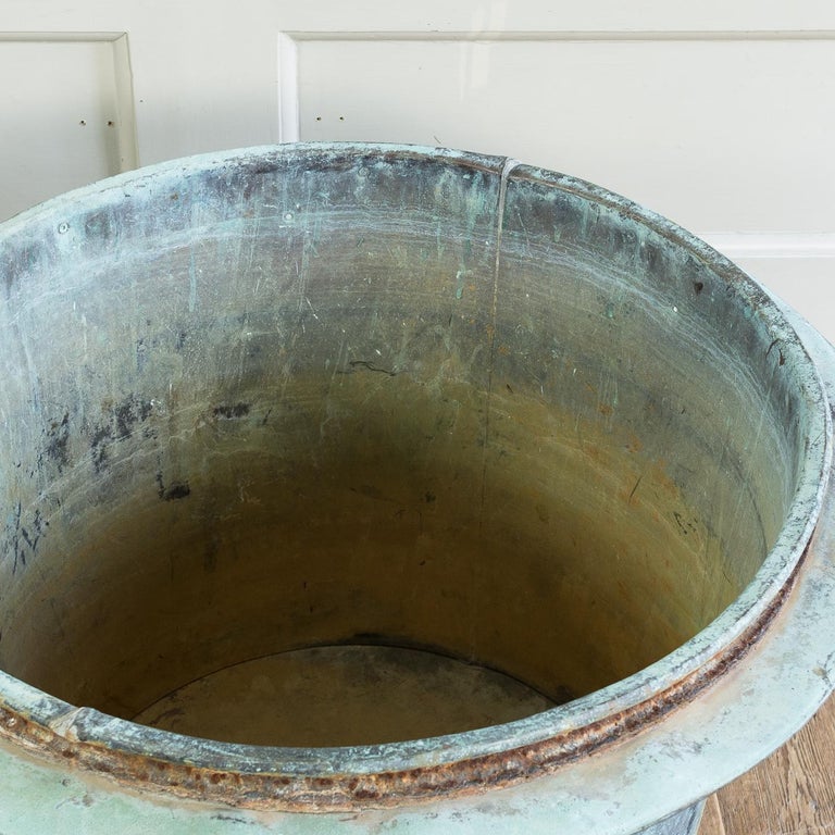 Large French Verdigris Copper Vat at 1stDibs