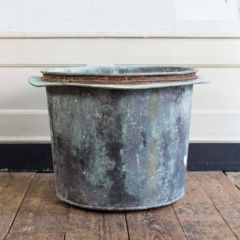 Large French Verdigris Copper Vat at 1stDibs