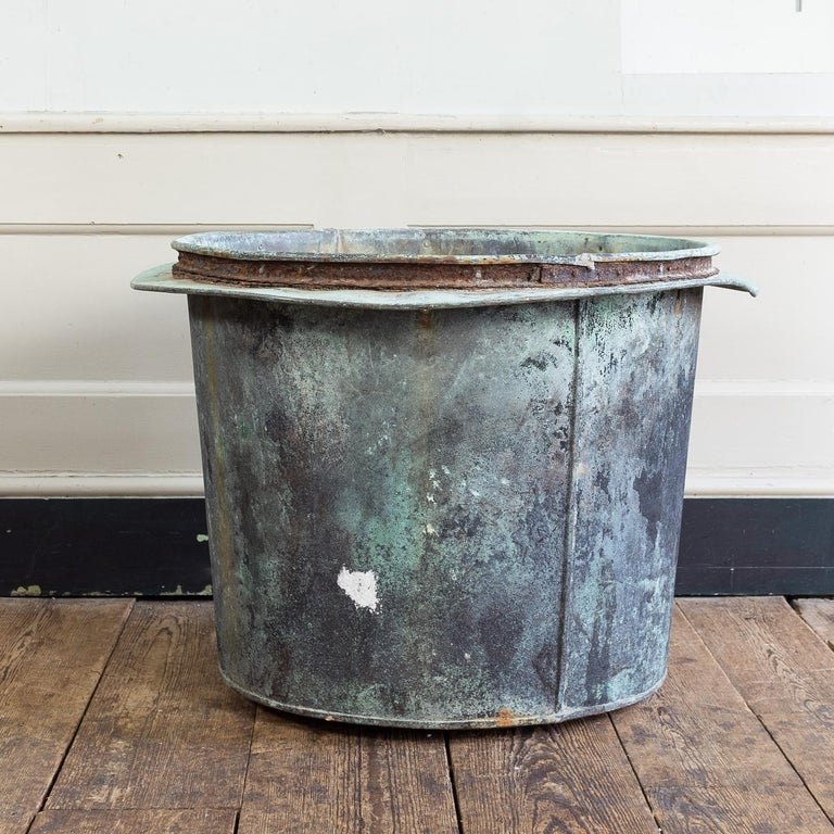 Large French Verdigris Copper Vat at 1stDibs