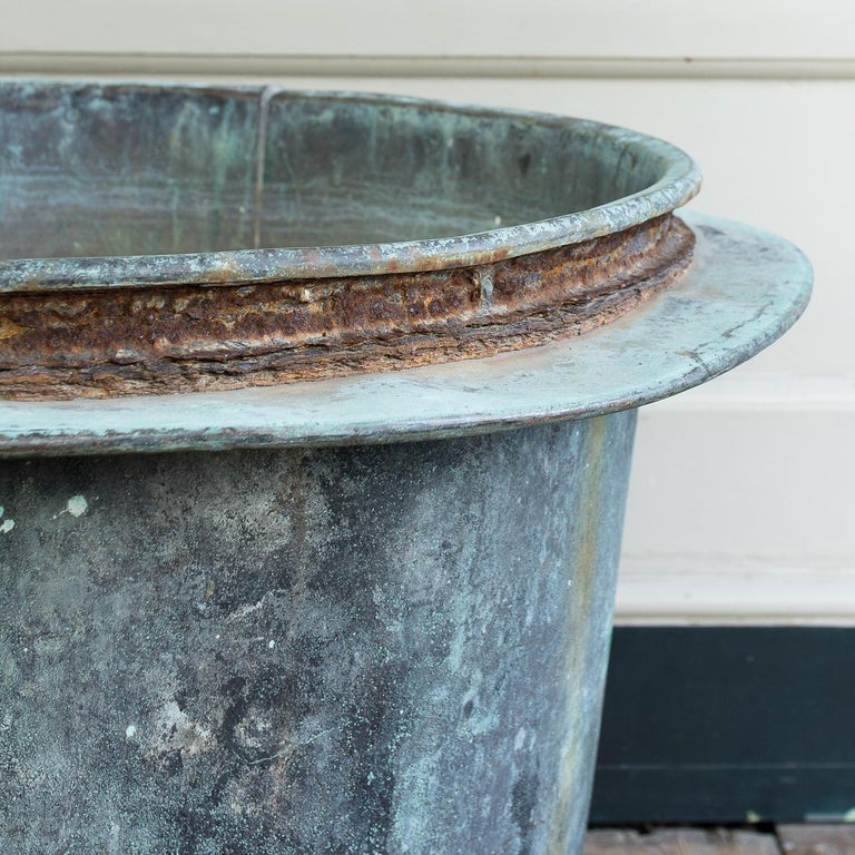 Large French Verdigris Copper Vat at 1stDibs