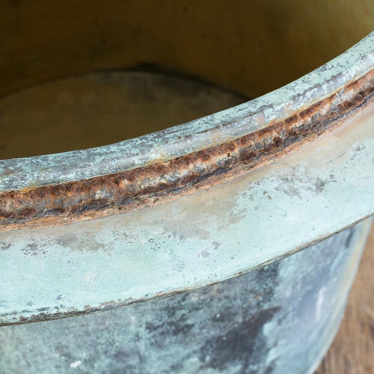 Large French Verdigris Copper Vat at 1stDibs