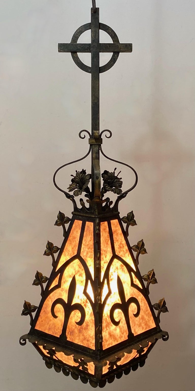 Large French Wrought Iron and Mica Church Lantern, 19th Century For ...