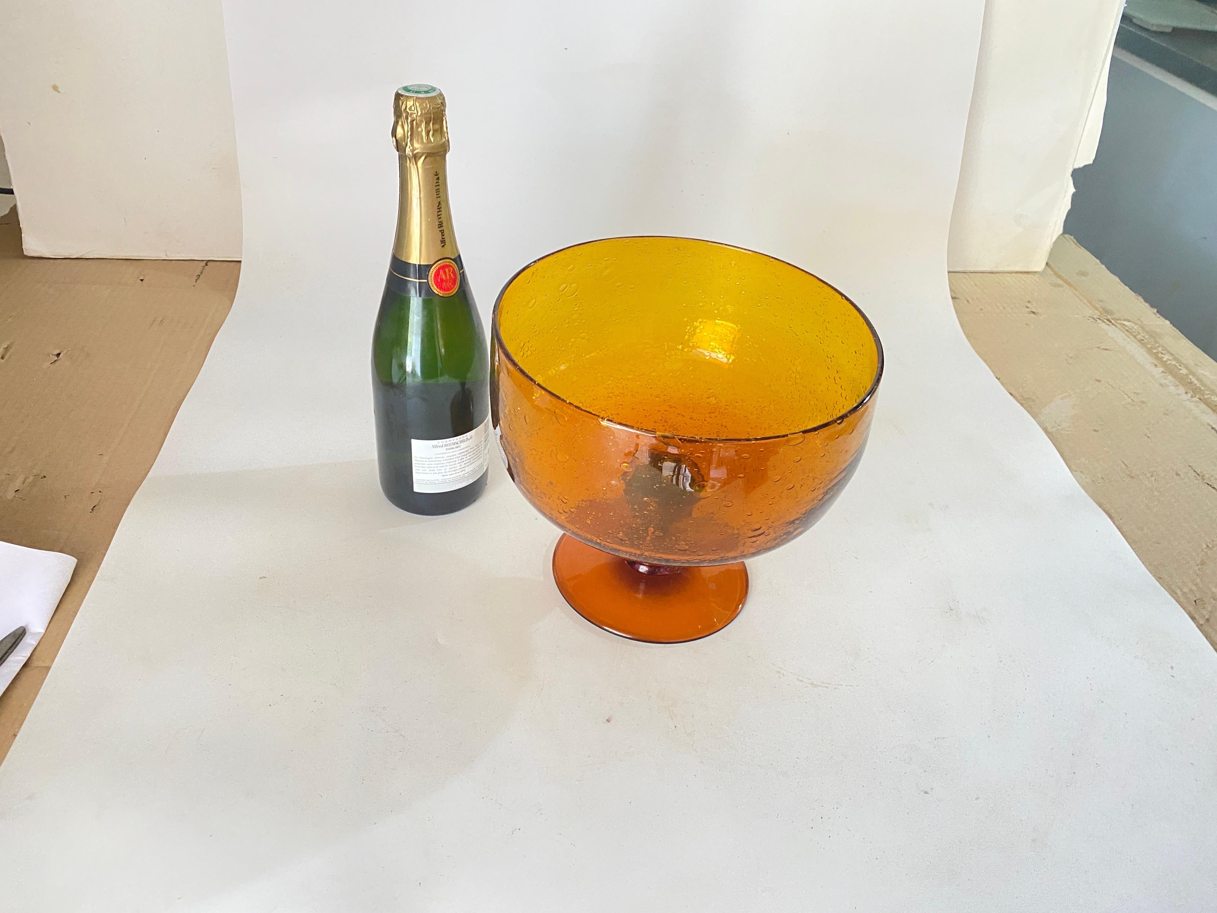 Large Fruit Bowl by Biot France 1970 For Sale at 1stDibs