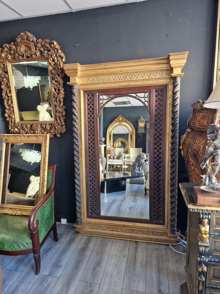 Antique Mifrror Full Length Mirror, Colonial Style, Harrods of London ...