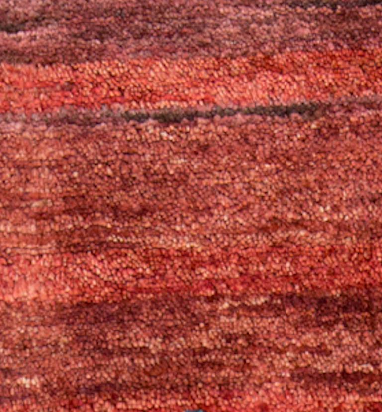 Large Deep Red Contemporary Gabbeh Persian Wool Rug at 1stDibs