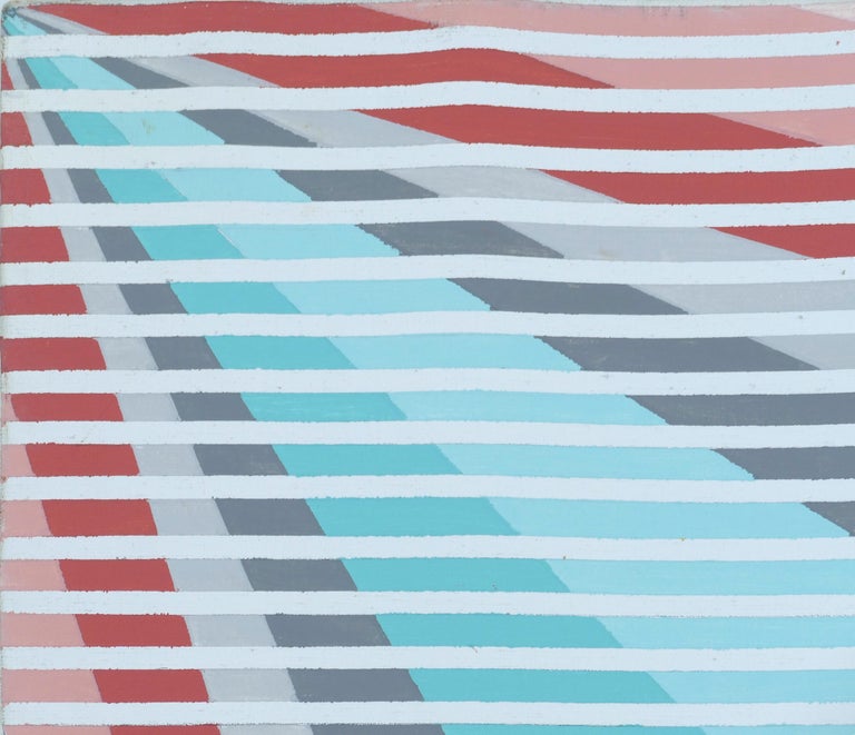 Large Gabe Silverman 1980s Abstract Op Art Painting For Sale at 1stDibs