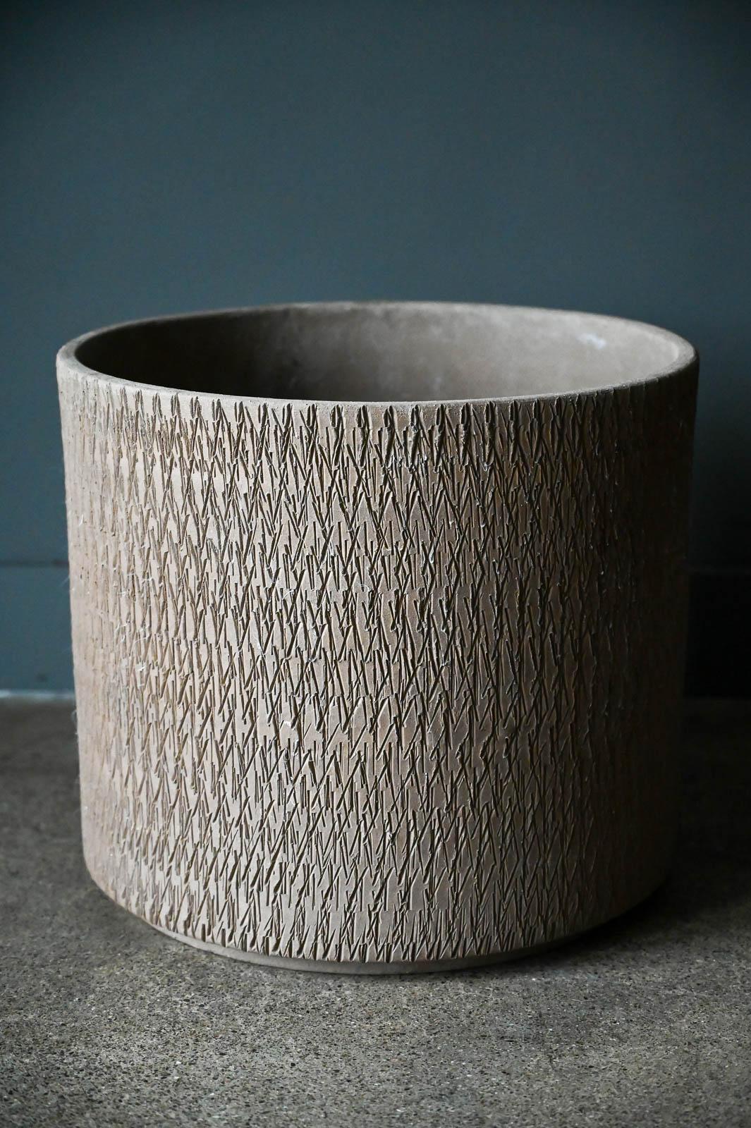 Large Gainey Sgraffito Scratch Planter, circa 1970 at 1stDibs