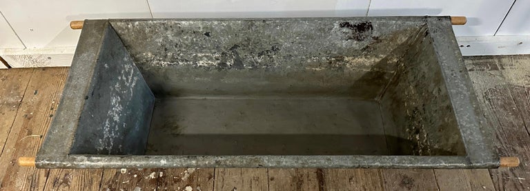 Large Galvanized Iron Troughs with Wood Handles, Sold Singly For Sale ...