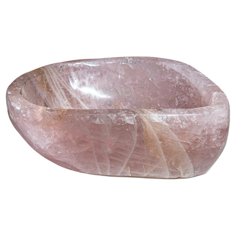 Large Genuine Polished Rose Quartz Bowl '51 Lbs' For Sale at 1stDibs
