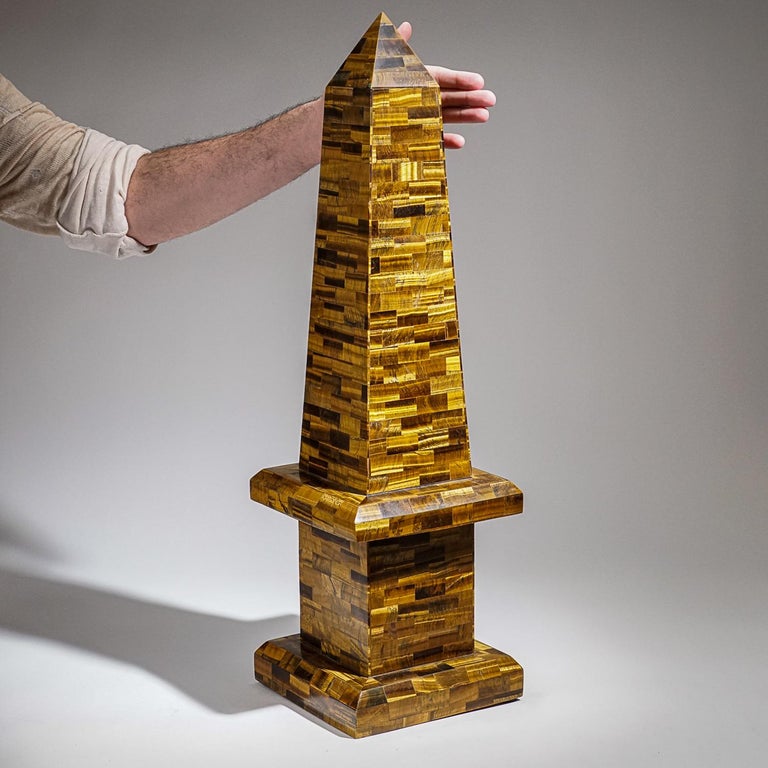 Large Genuine Polished Tiger's Eye Obelisk (29 Inches Tall, 14 lbs ...