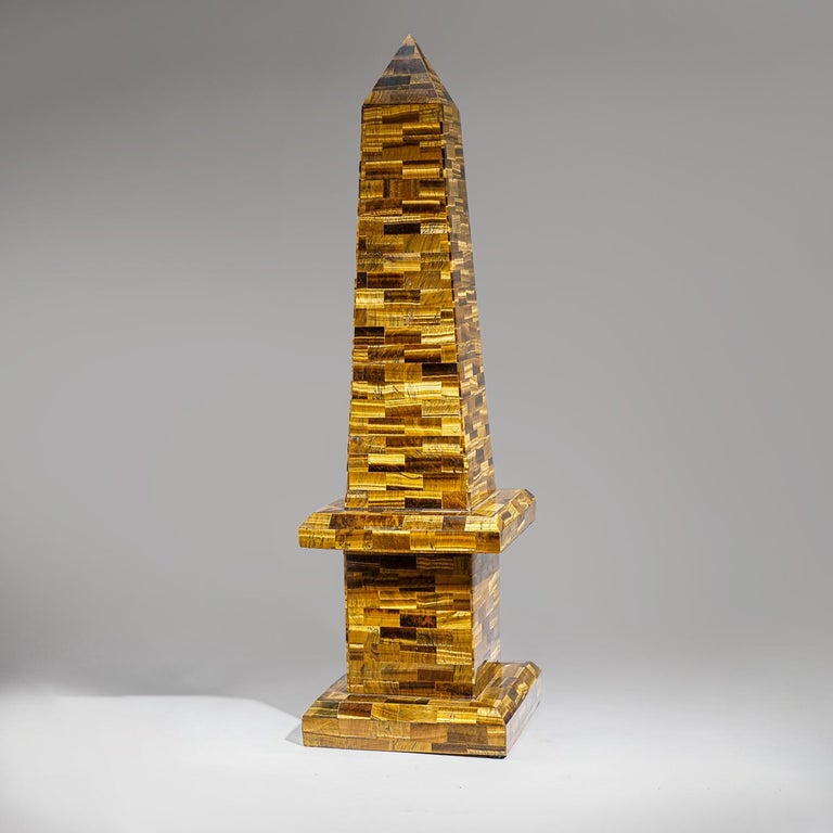 Large Genuine Polished Tiger's Eye Obelisk (29 Inches Tall, 14 lbs ...