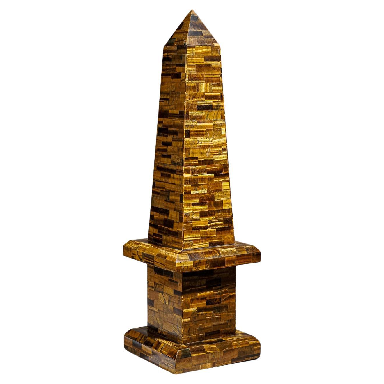Large Genuine Polished Tiger's Eye Obelisk (29 Inches Tall, 14 lbs ...