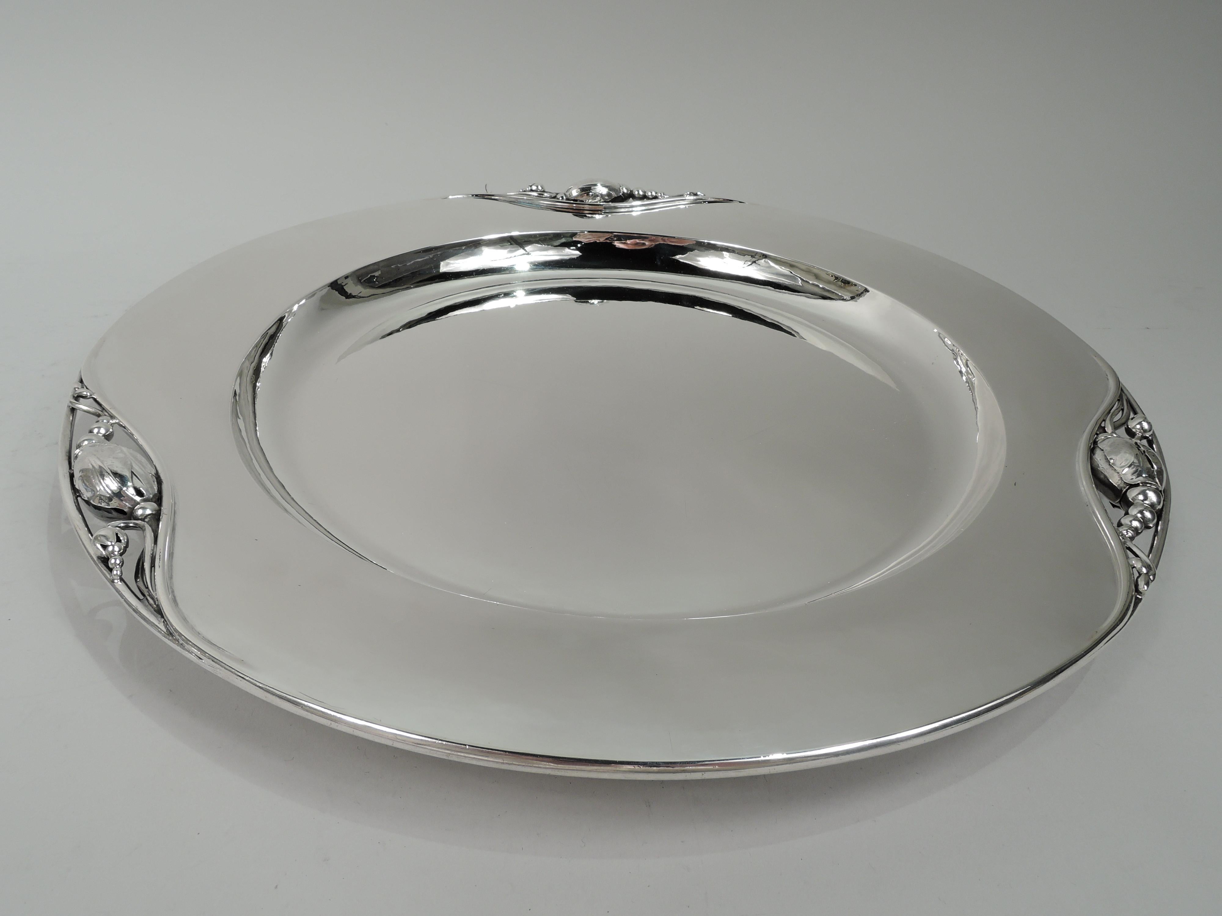 Georg Jensen Blossom Sterling Silver Pin Tray For Sale at 1stDibs