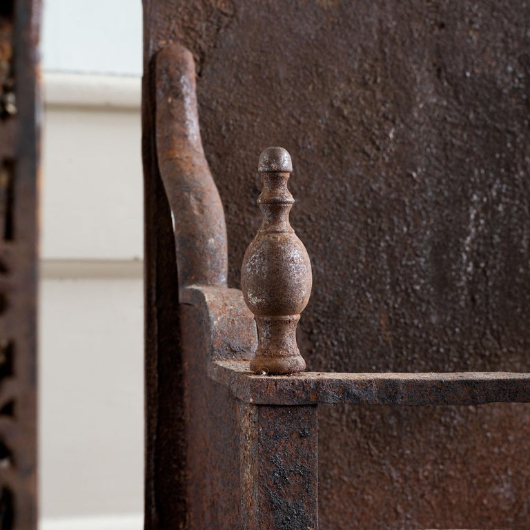 Large George III Wrought Iron Fire Grate For Sale at 1stDibs