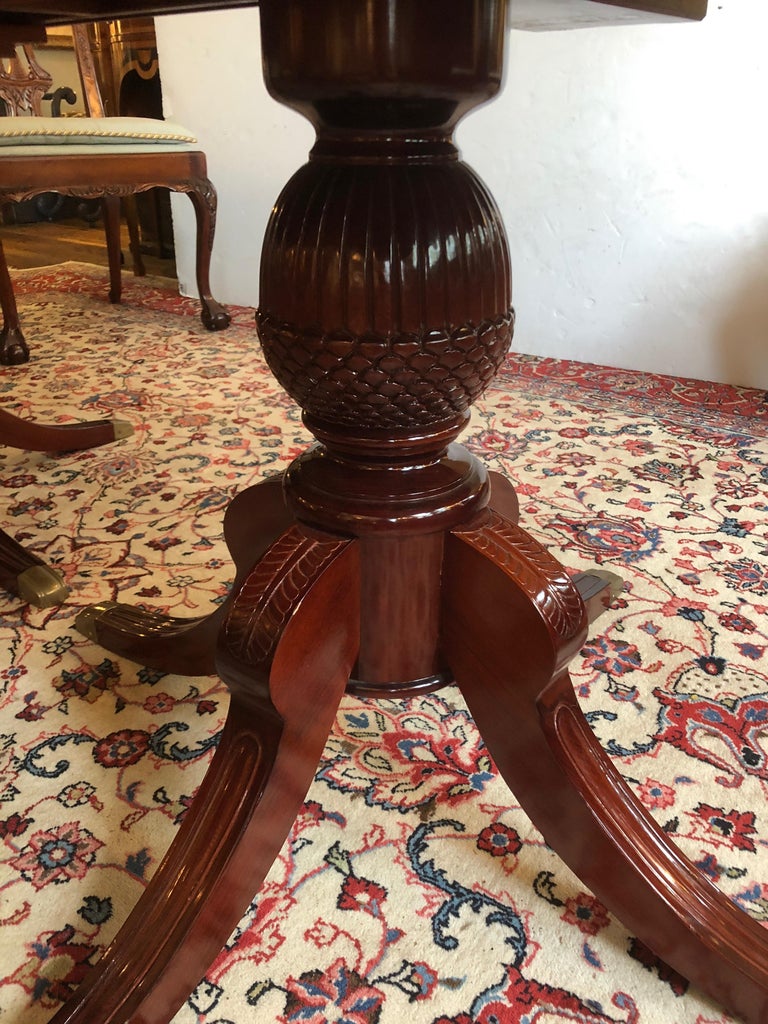 Large Georgian Style Double Pedestal Elegant Dining Table at 1stDibs