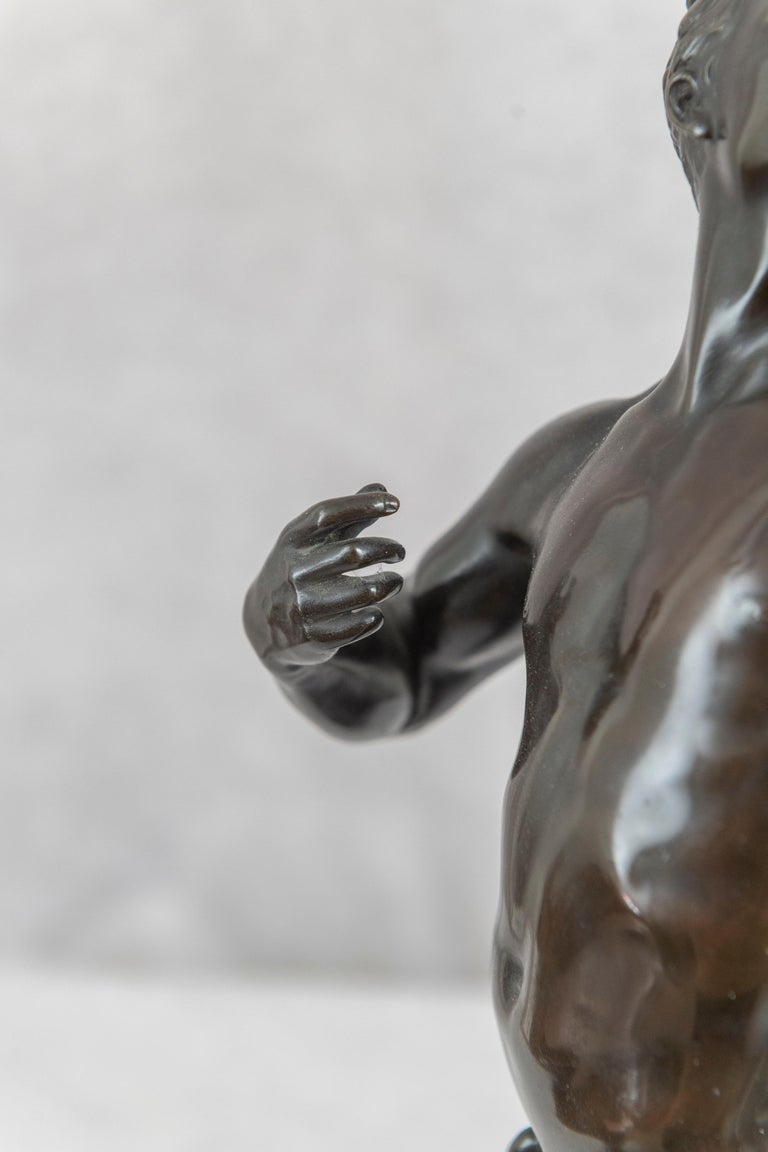 Large German Bronze Male Nude Archer J Uphues 1850 1911 Gladenbeck