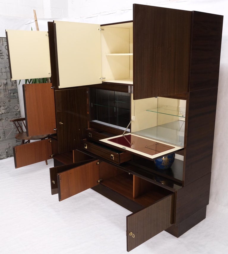 Large German Deco Mid Century Modern Lacquered Wall Unit Multi Use ...