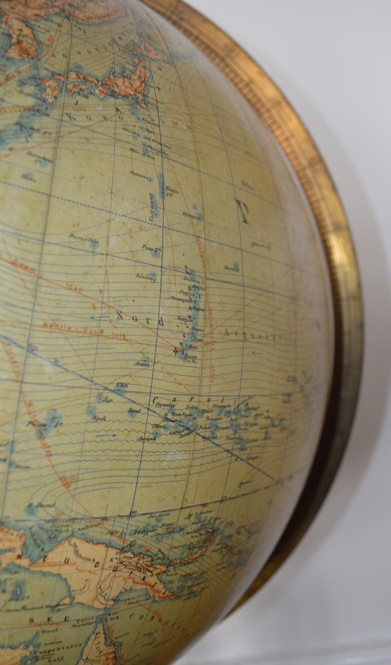 Large German Globe on a Wooden Stand, Berlin at 1stDibs