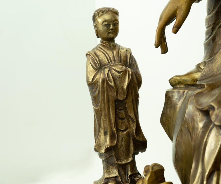 Large Gilded Bronze Quan Yin 'Guanyin' / Buddha For Sale at 1stDibs