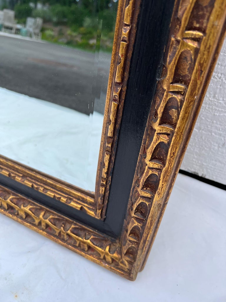 Large Gilt Cobalt Blue Black Mirror For Sale at 1stDibs