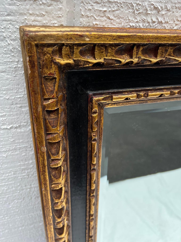 Large Gilt Cobalt Blue Black Mirror For Sale at 1stDibs