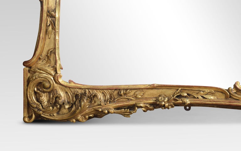 Large Gilt Overmantel Mirror at 1stDibs