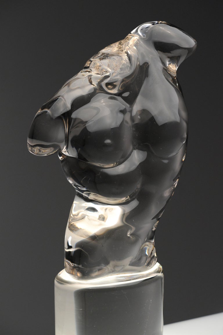 Large Gino Cendese Murano Glass Sculpture Male Bust Figure, Italy, 1970 ...
