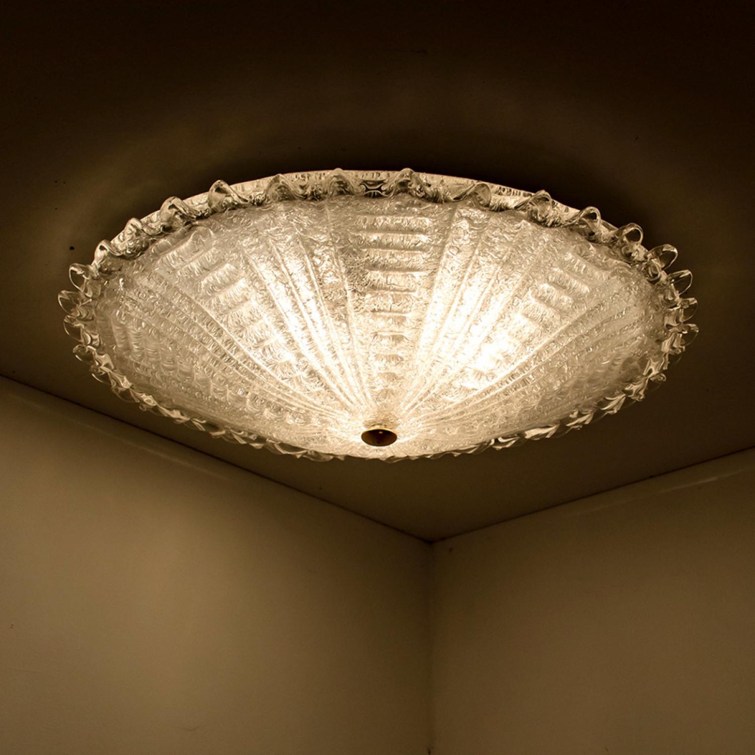 Large Glass Flush Mount Wall Lights, Germany, 1970s For Sale at 1stDibs