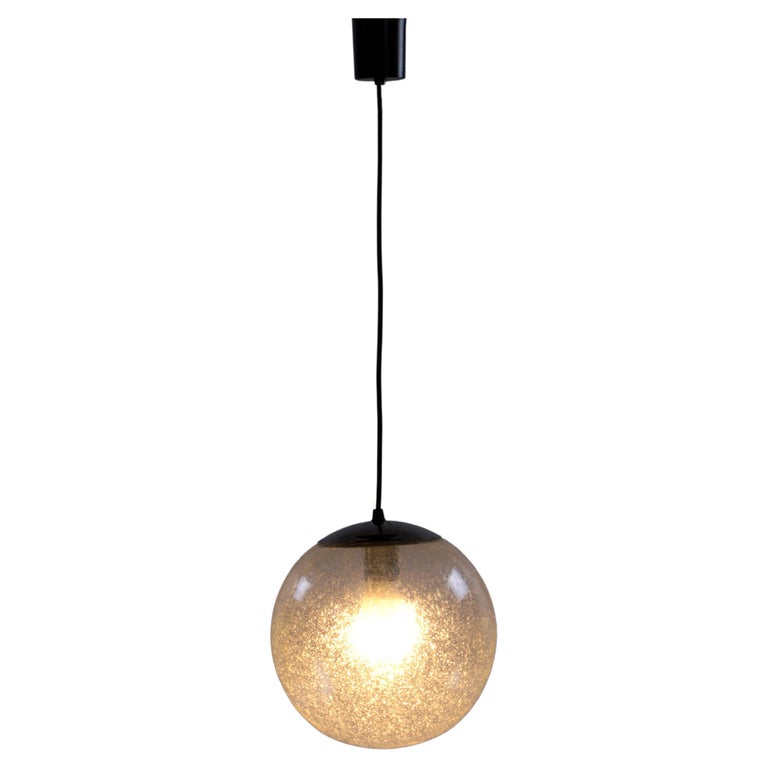 Large Glass Globe Hanging Lamp by Doria Leuchten, 1970s For Sale at 1stDibs