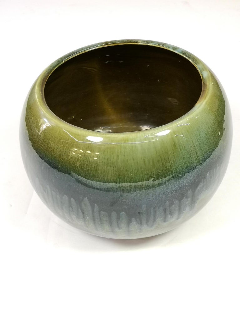 Large, Glazed, Mid-Century Ceramic Cachepot, 1970s at 1stDibs