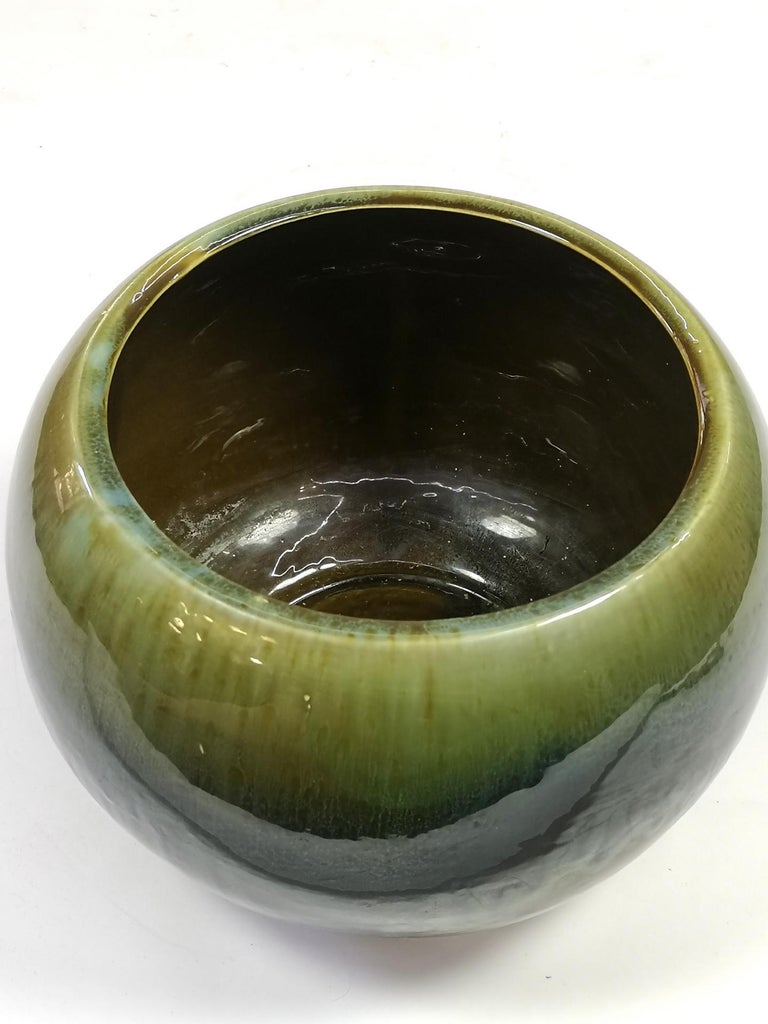 Large, Glazed, Mid-Century Ceramic Cachepot, 1970s at 1stDibs