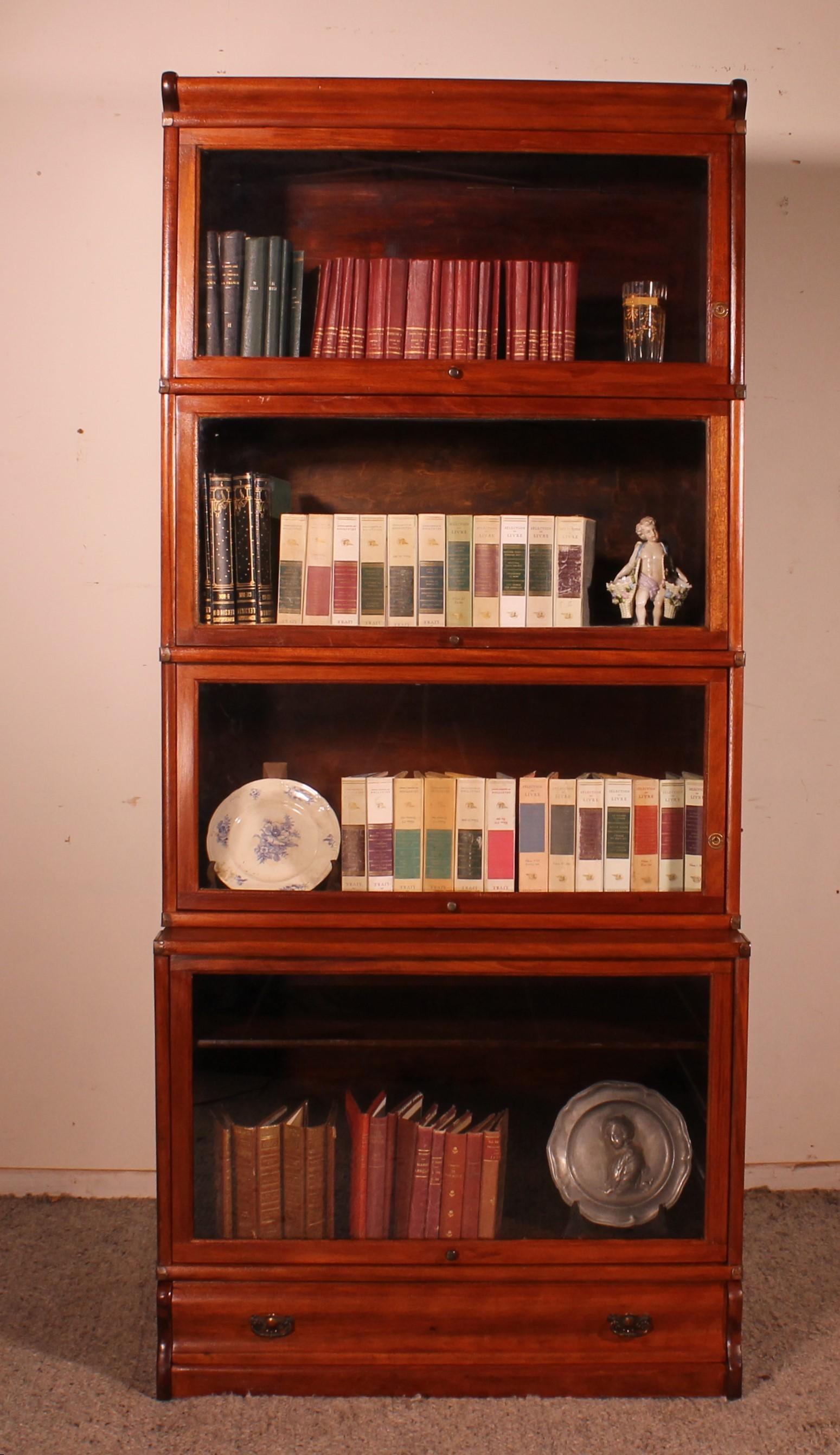 Large Globe Wernicke Bookcase in Mahogany with 4 Large Elements with ...