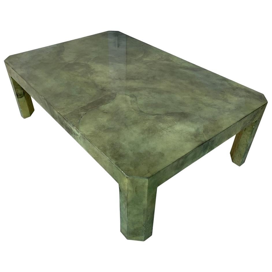 Large Goat Skin Coffee Table by Sally Sirkin Lewis at 1stDibs
