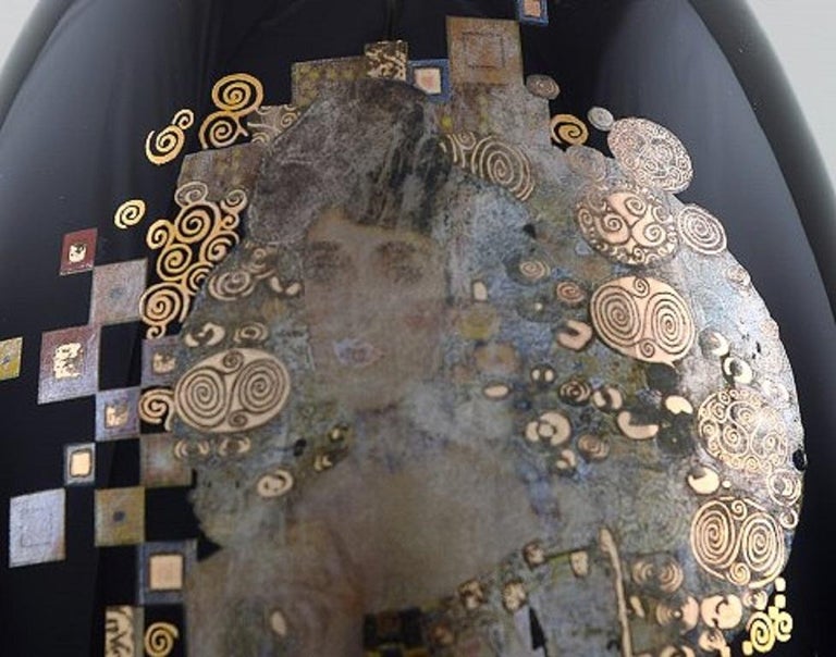 Large Goebel Vase in Porcelain with Gustav Klimt Motifs, Late 20th ...