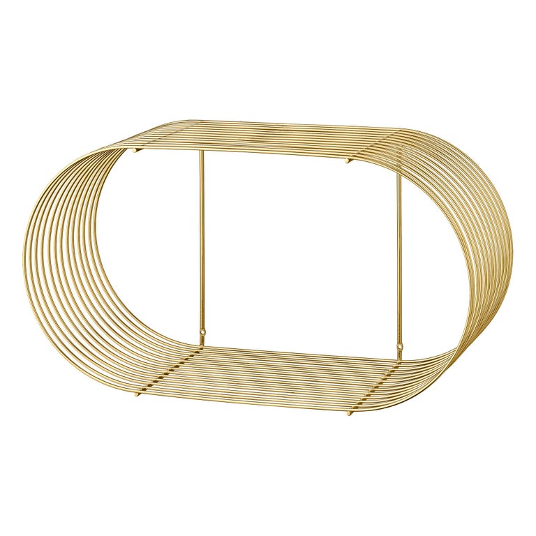 Large Gold Contemporary Shelf For Sale at 1stDibs