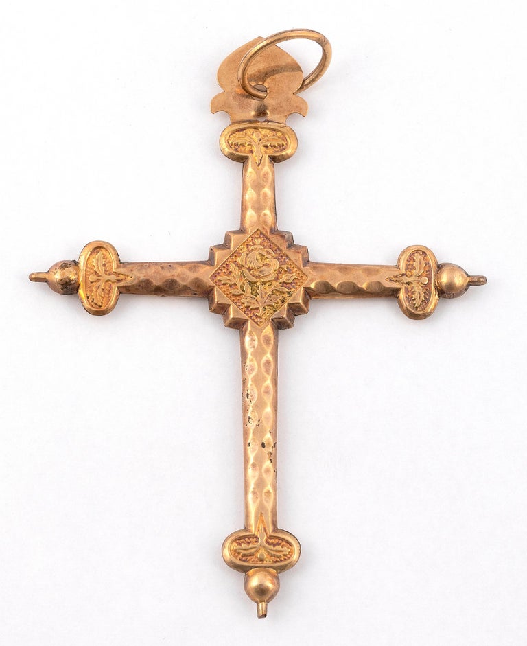 Large Gold Cross Jeannette Savoyarde, 19th Century For Sale at 1stDibs