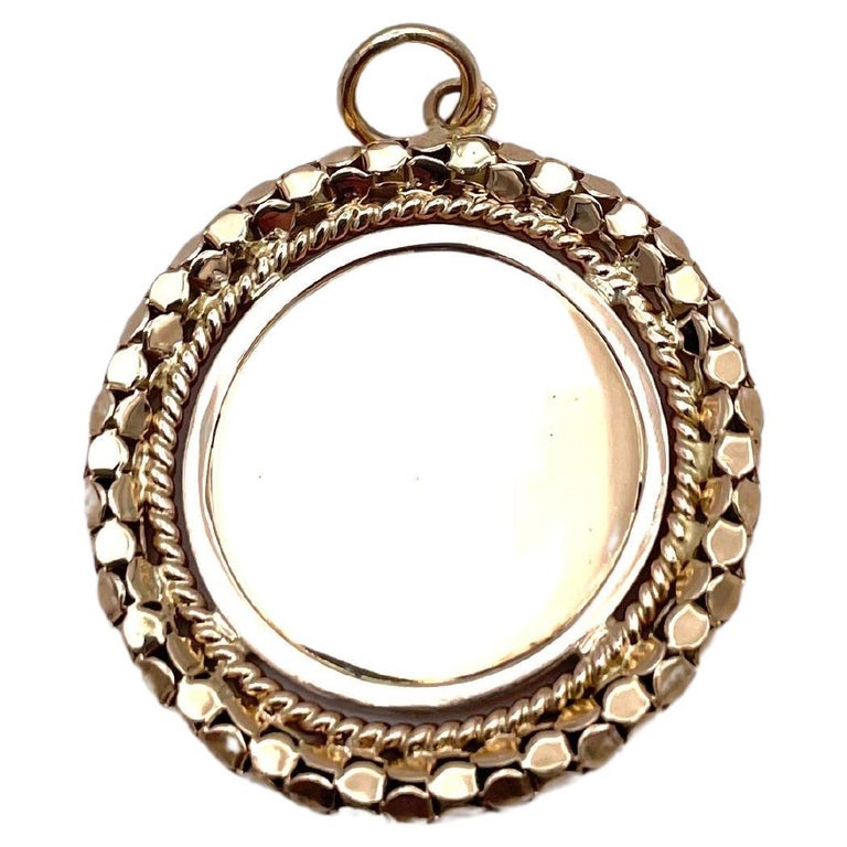 Large Gold Engravable Disc For Sale at 1stDibs