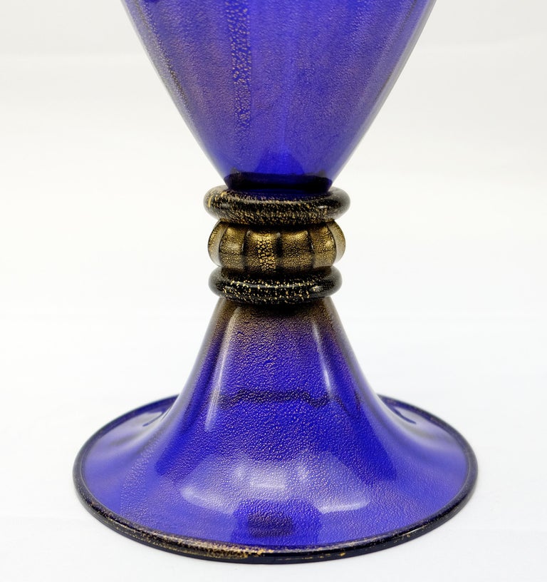 Murano Glass Gold-Infused Vase by Gabbiani Venezia, Italy For Sale at ...