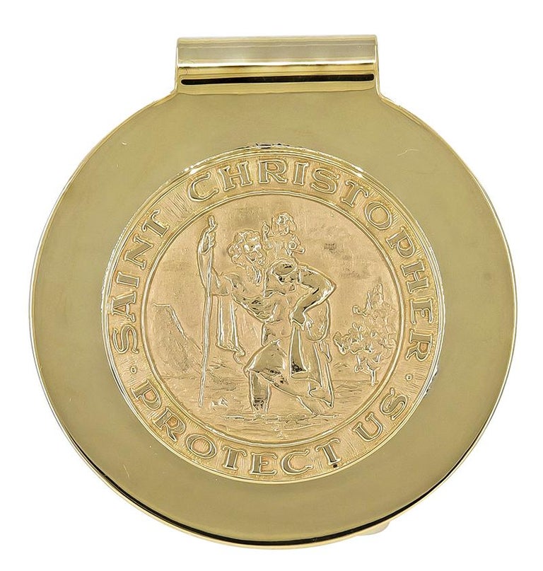 Large Gold Tiffany and Co. St. Christopher Money Clip at 1stDibs