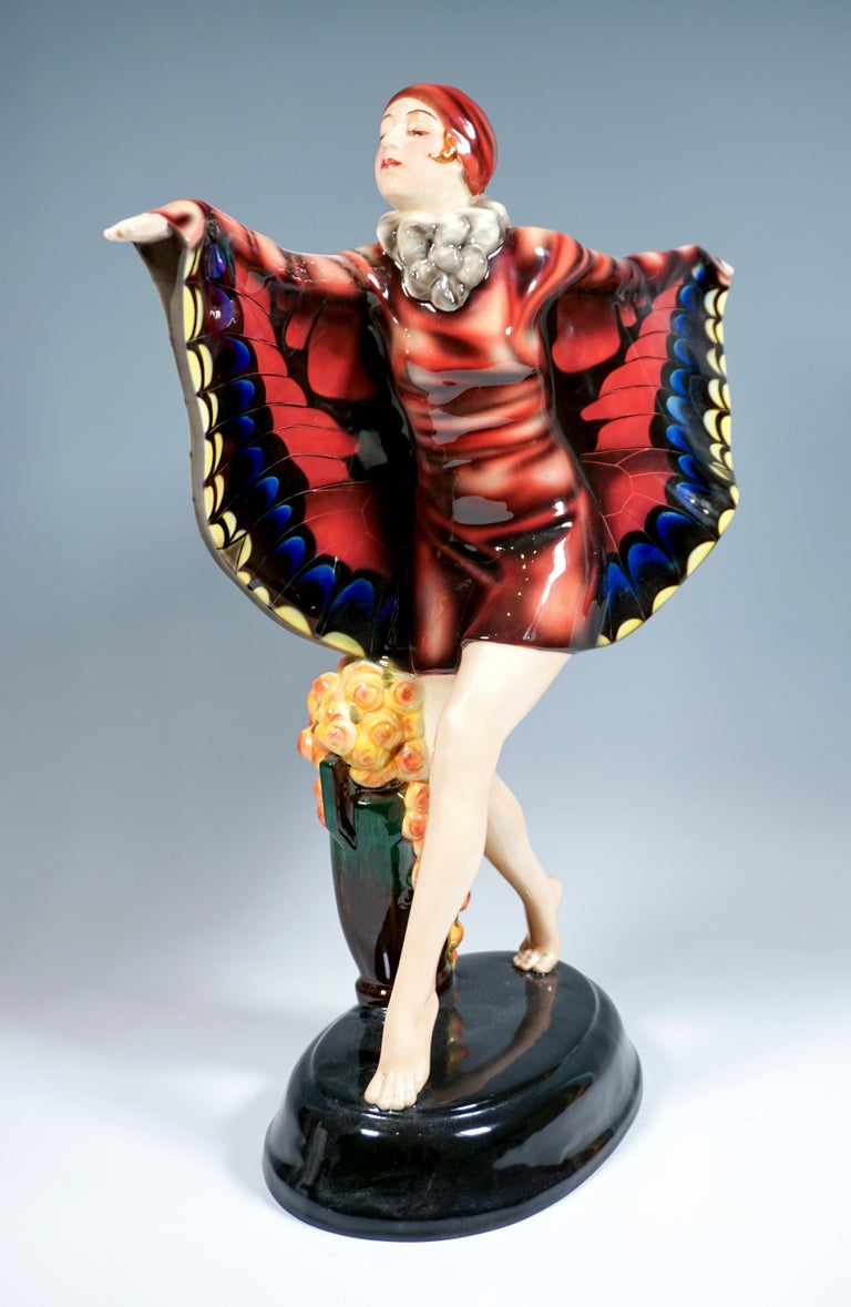 Large Goldscheider Vienna Art Déco Figure 'The Captured Bird' by ...