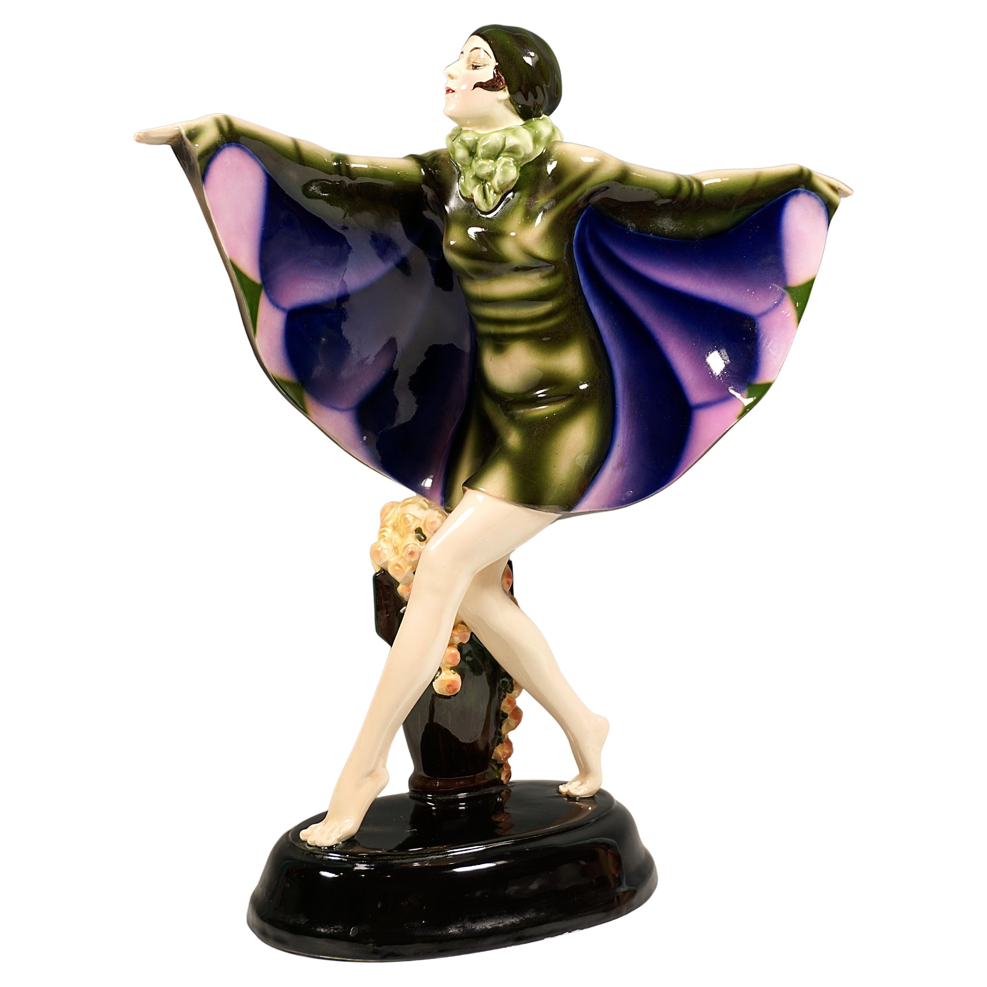 Large Goldscheider Vienna Art Déco Figure 'The Captured Bird', by ...