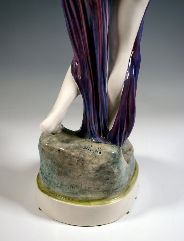Large Goldscheider Vienna Art Deco Figurine, Water Carrier, circa 1922 ...