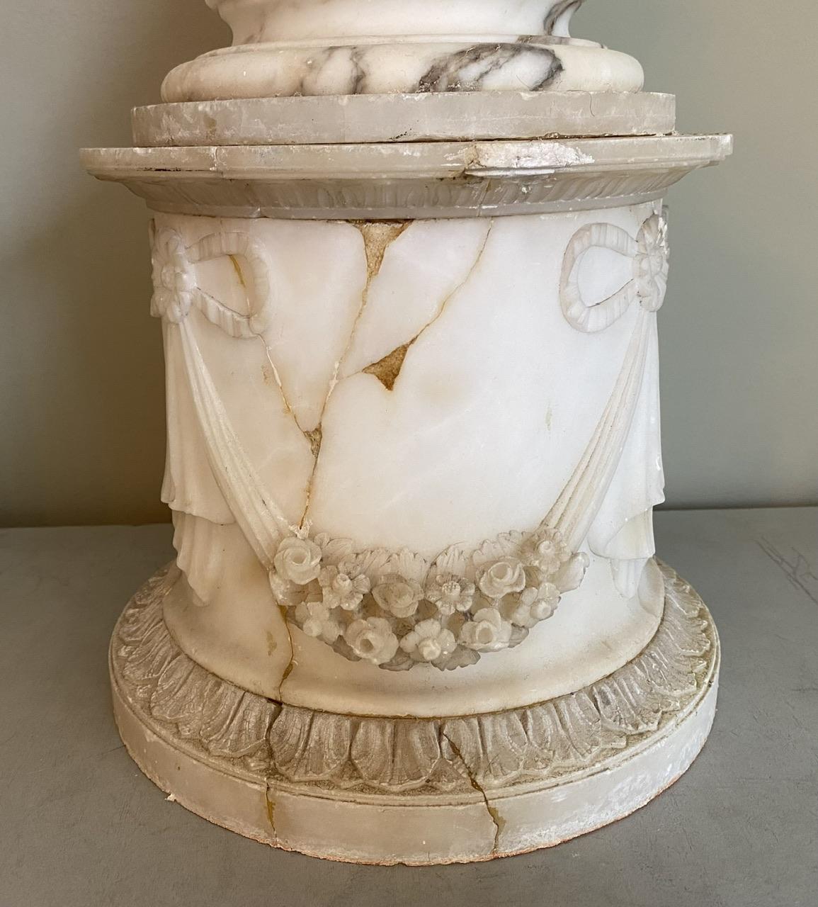 Large Grand Tour Alabaster Classical Sculpture For Sale at 1stDibs